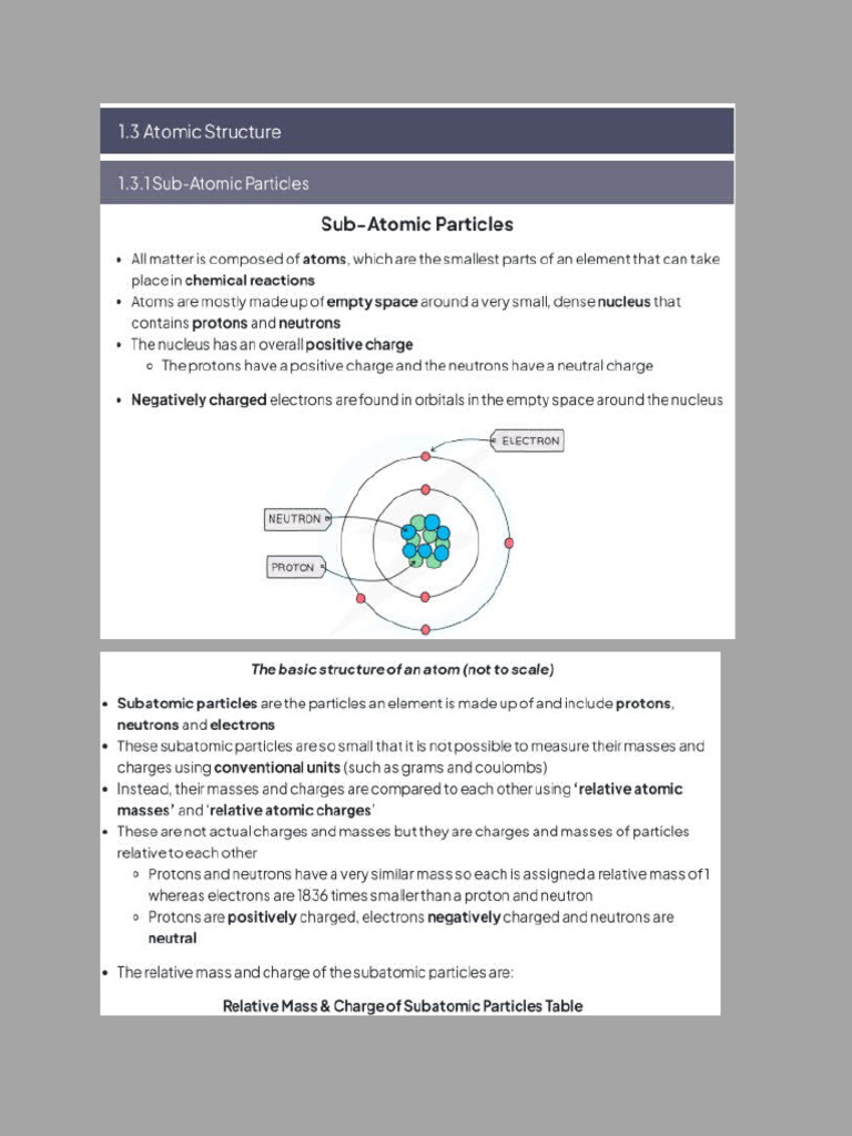 Unit 1 Atomic Structure and Chemical Bonding | PDF