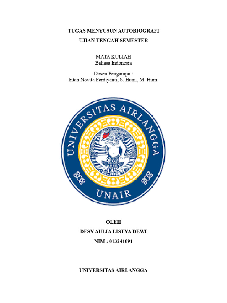Contoh Autobiografi Mahasiswa UNAIR | PDF