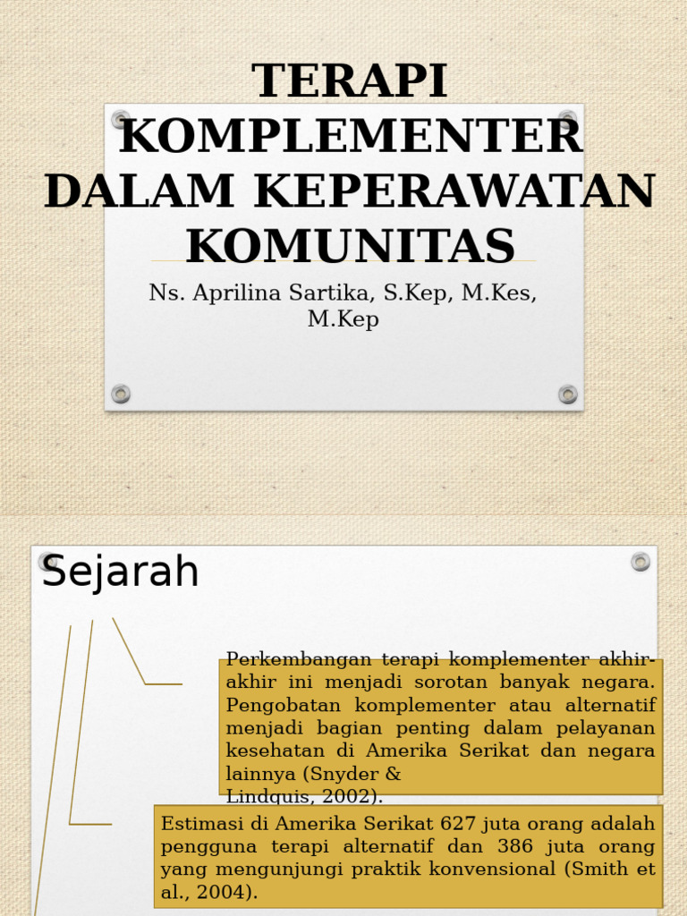 Terapi Komplementer Dalam Keperawatan Komunitas (1) | PDF