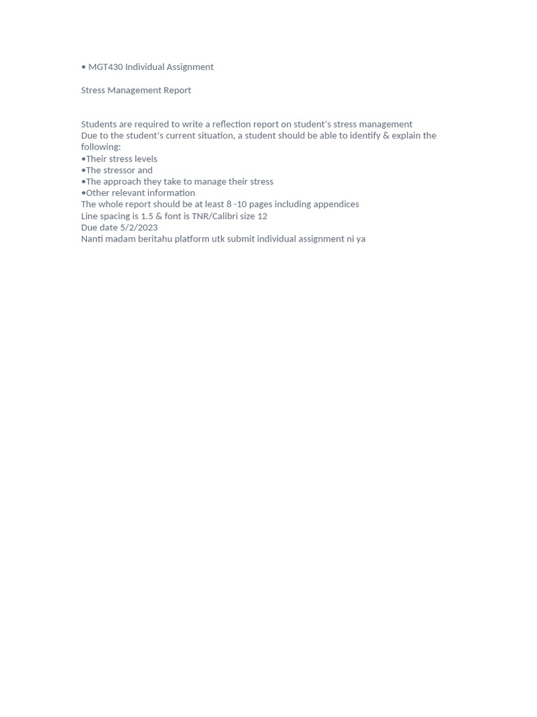 MGT430 Individual Assignment | PDF