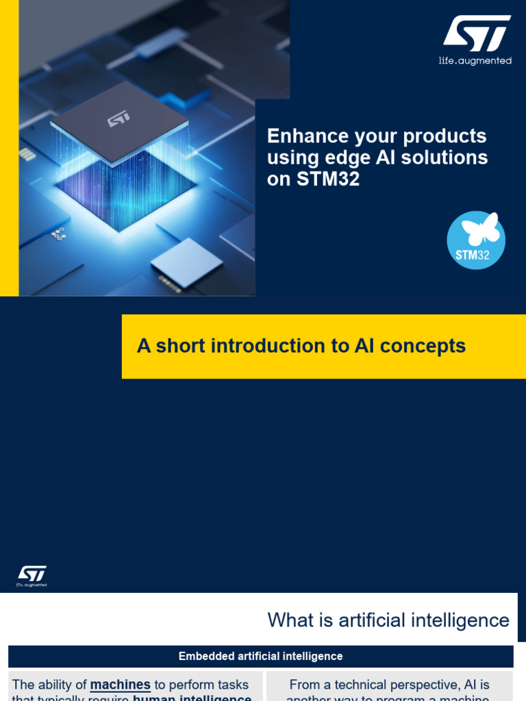 Edge AI Solutions On STM32 Overview | PDF | Artificial Intelligence | Intelligence (AI) & Semantics