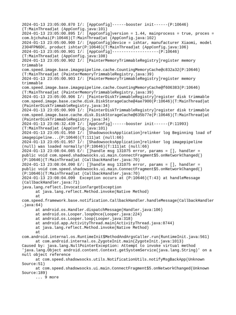 Logs | PDF | Java (Programming Language) | Operating System Technology
