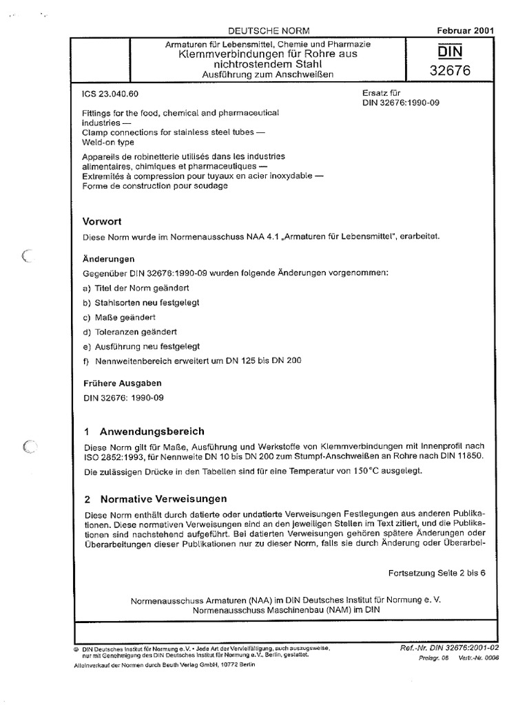 DIN 32676 Standard | PDF