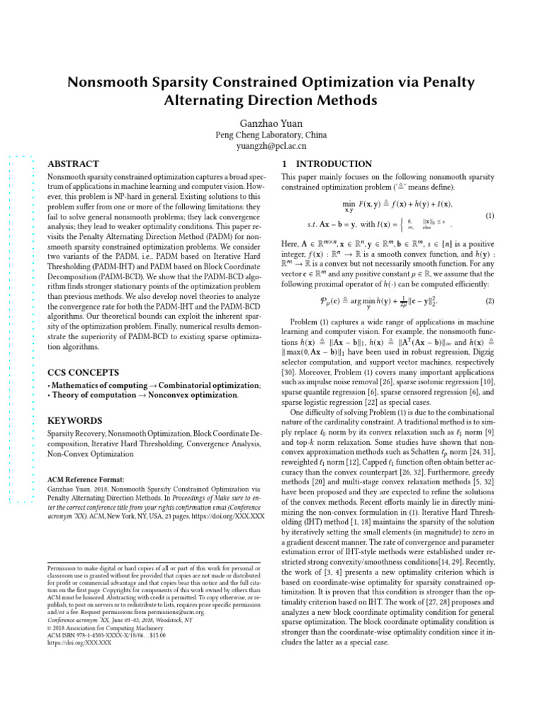 2104.13782 | PDF | Mathematical Optimization | Numerical Analysis