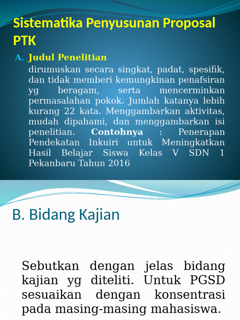 Panduan Penyusunan Proposal PTK | PDF