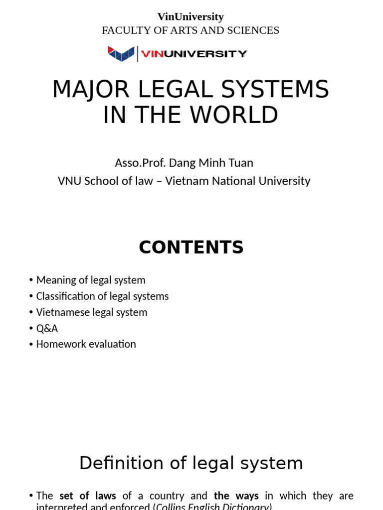 Section 4 - Major Legal Systems | PDF | Common Law | Civil Law (Legal ...