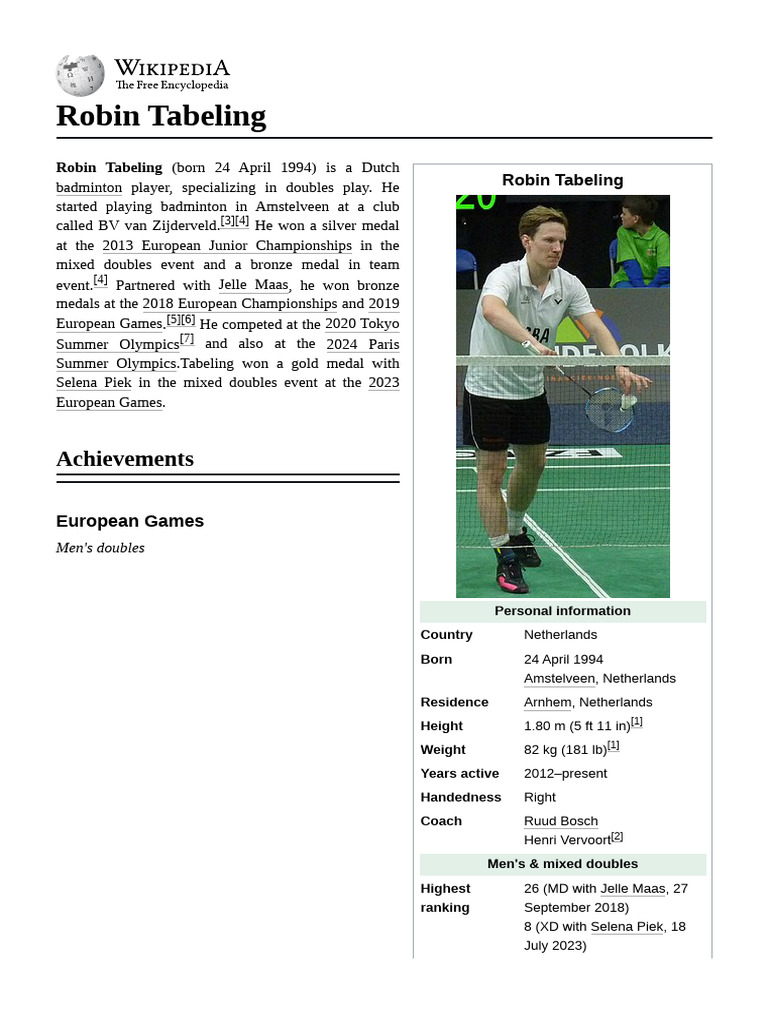Robin_Tabeling | PDF | Summer Olympic Games