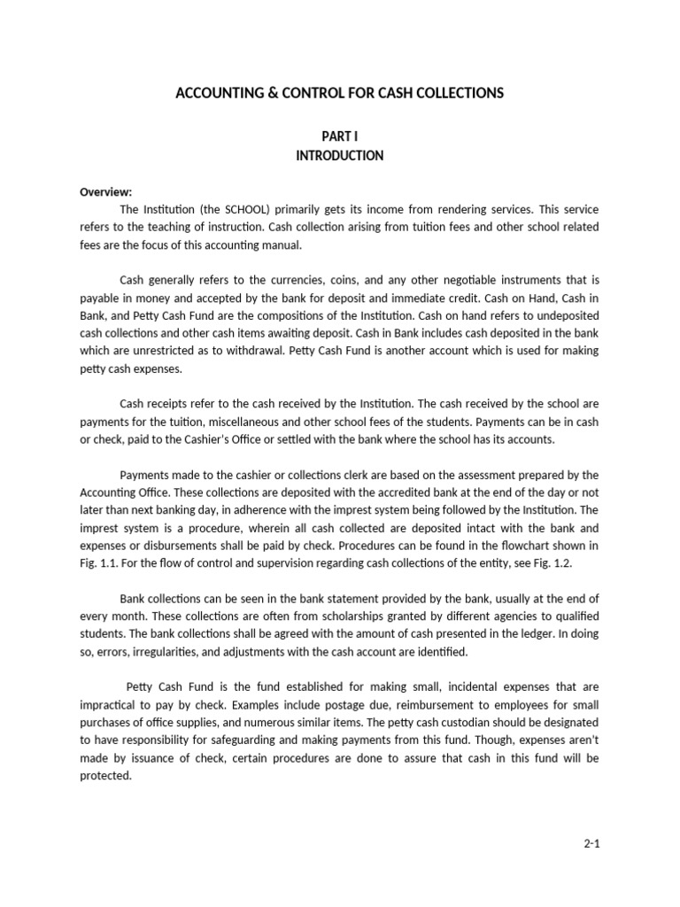 Control of Cash Collection | PDF | Working Capital | Cheque