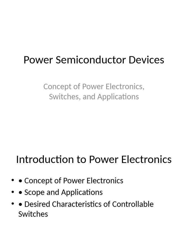 Power_Semiconductor_Devices | PDF