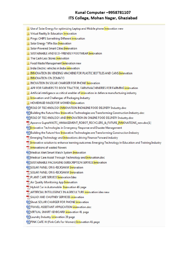 1St Sem Topic List MBA Mini Project | PDF
