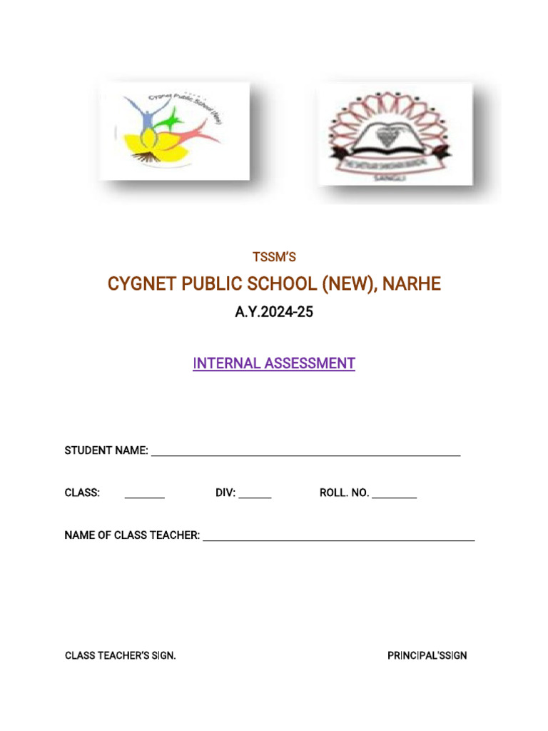 Internal Assessment Cover Page | PDF