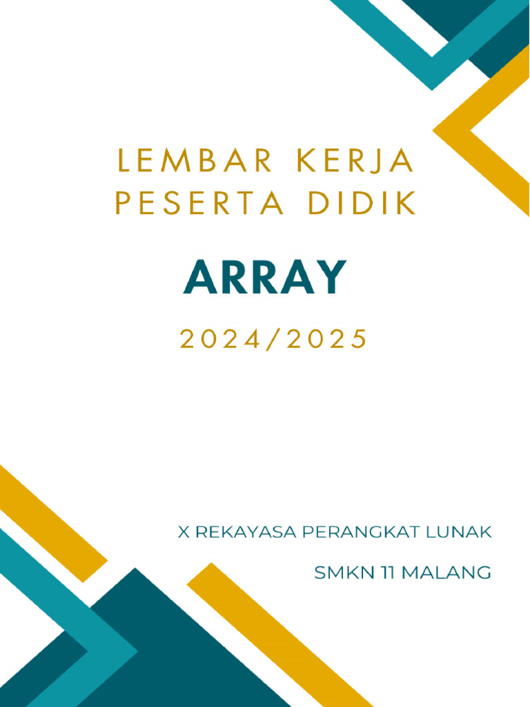 Panduan Praktikum Array | PDF