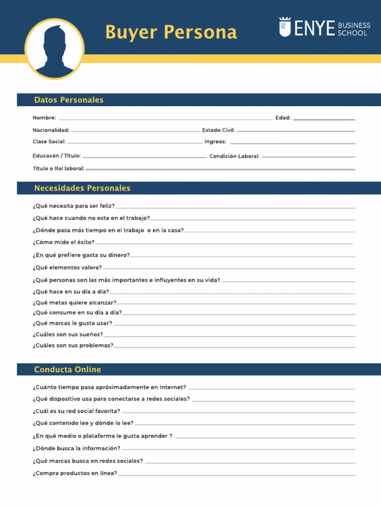 Plantilla Buyer Persona | PDF