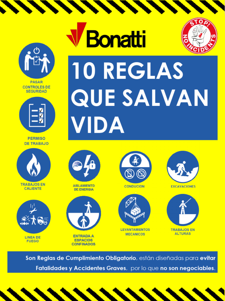 Reglas de Seguridad Laboral Bonatti | PDF | Seguridad vial