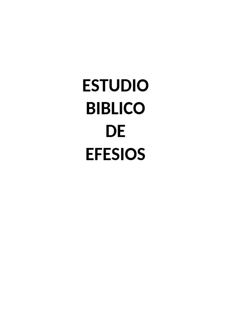 Estudio Bíblico de Efesios | PDF | Cristo (título) | Jesús