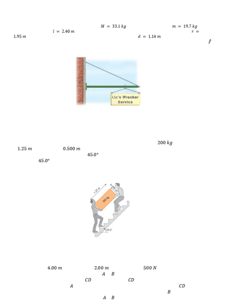 Ejercicios Estática (Torques y Fuerzas) | PDF