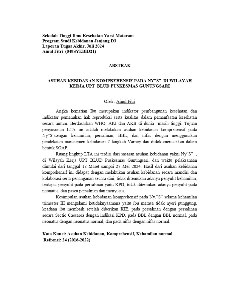 Abstrak Ainul Fitri PDF | PDF