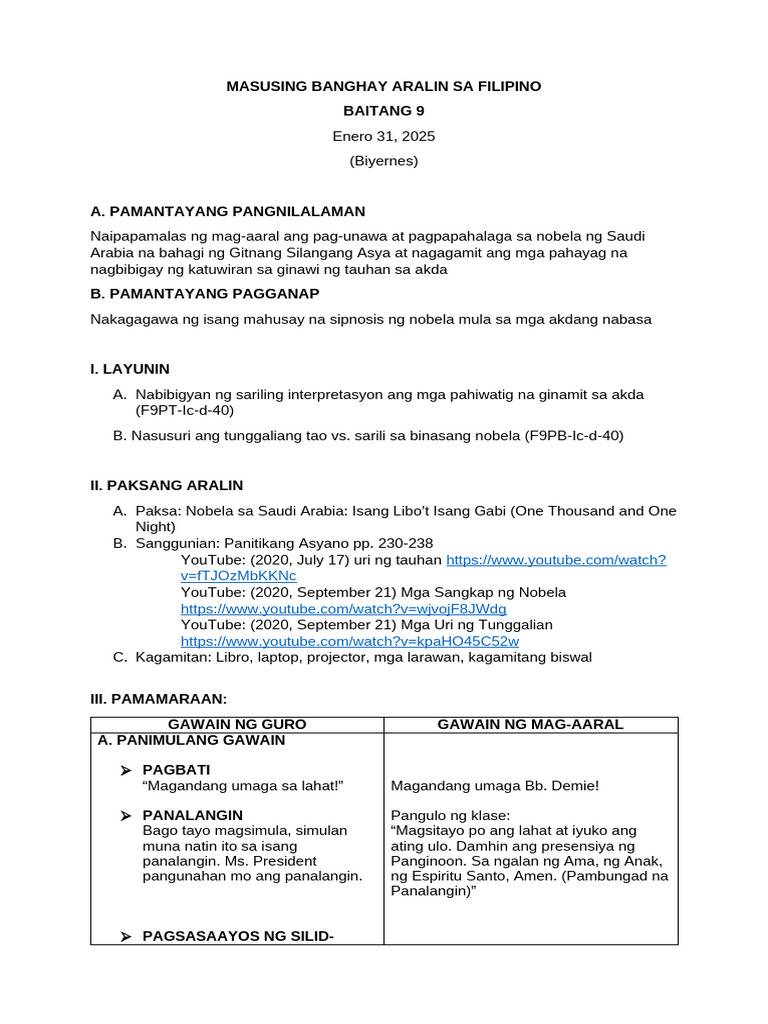 Isang Libo't Isang Gabi (Friday) | PDF