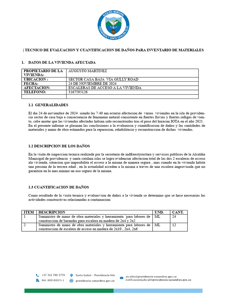 Informe Augusto Martinez | PDF