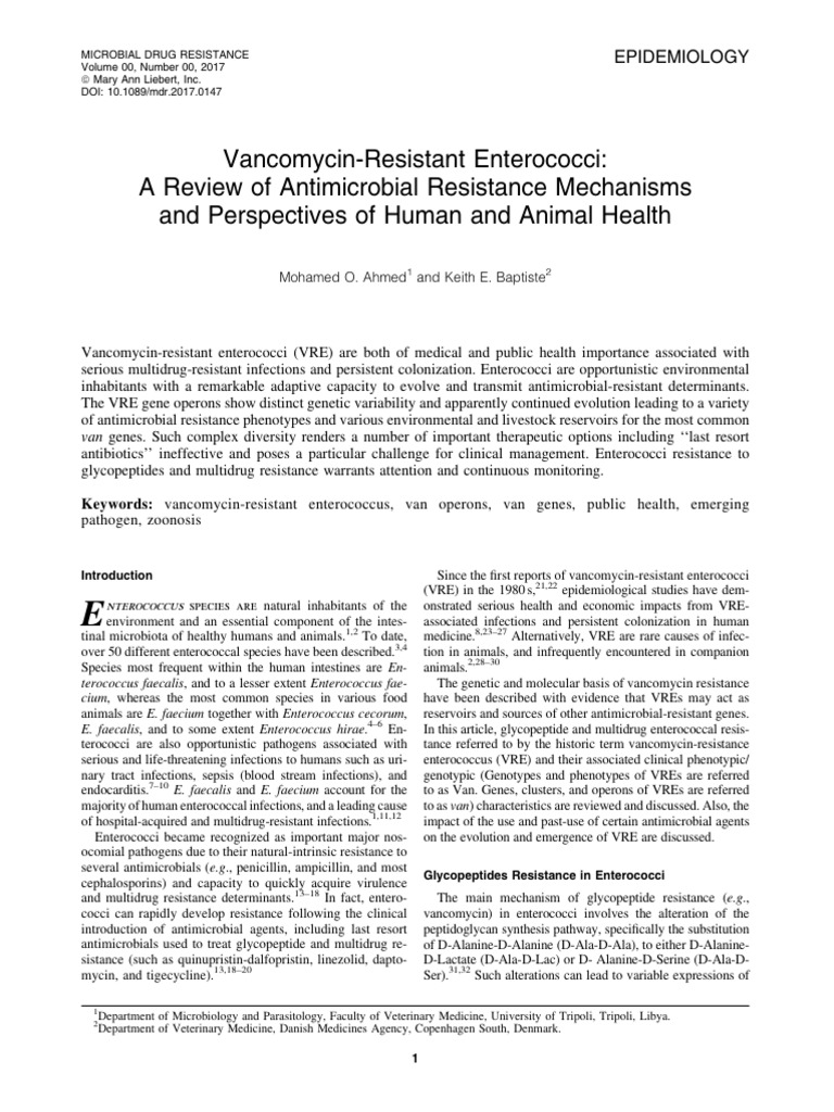 3. Vancomycin-Resistant Enterococci_Antimicrobial Resistance Mechanisms ...