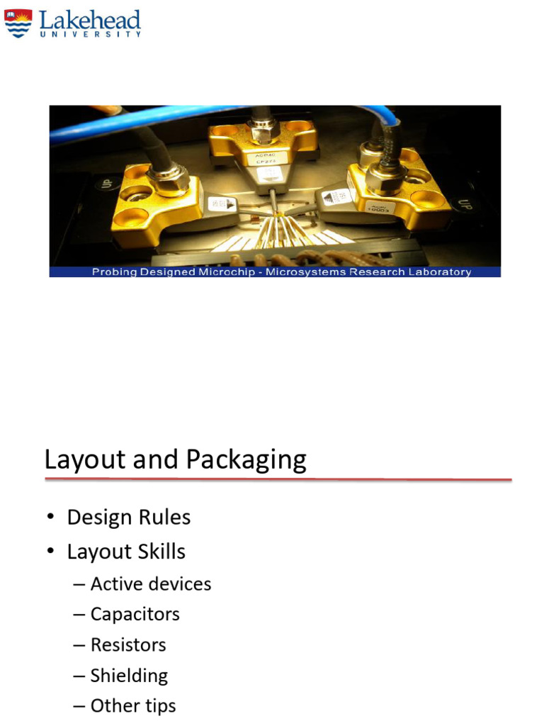 Lec7-8 Layout and Packaging | PDF | Capacitor | Resistor
