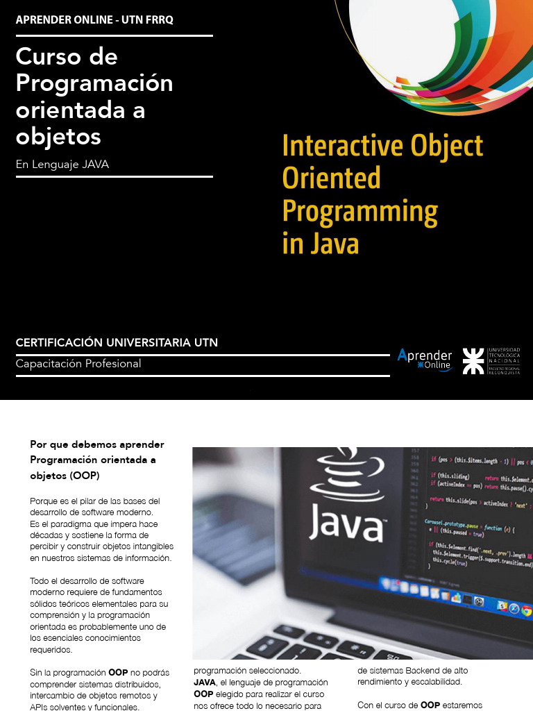 Curso De Programacion Orientada A Objetos Con Java Aprender Online De