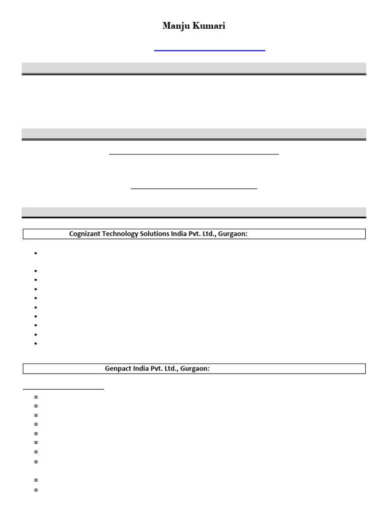 Manju Resume | PDF