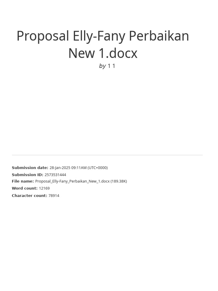 Elly-Fany Proposal for Improvement | PDF