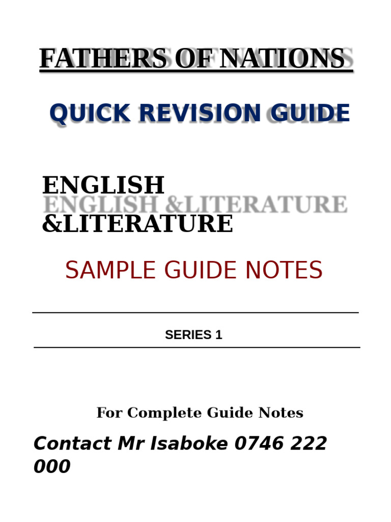 FATHERS_OF_NATIONS_GUIDE_SAMPLE | PDF | Zimbabwe