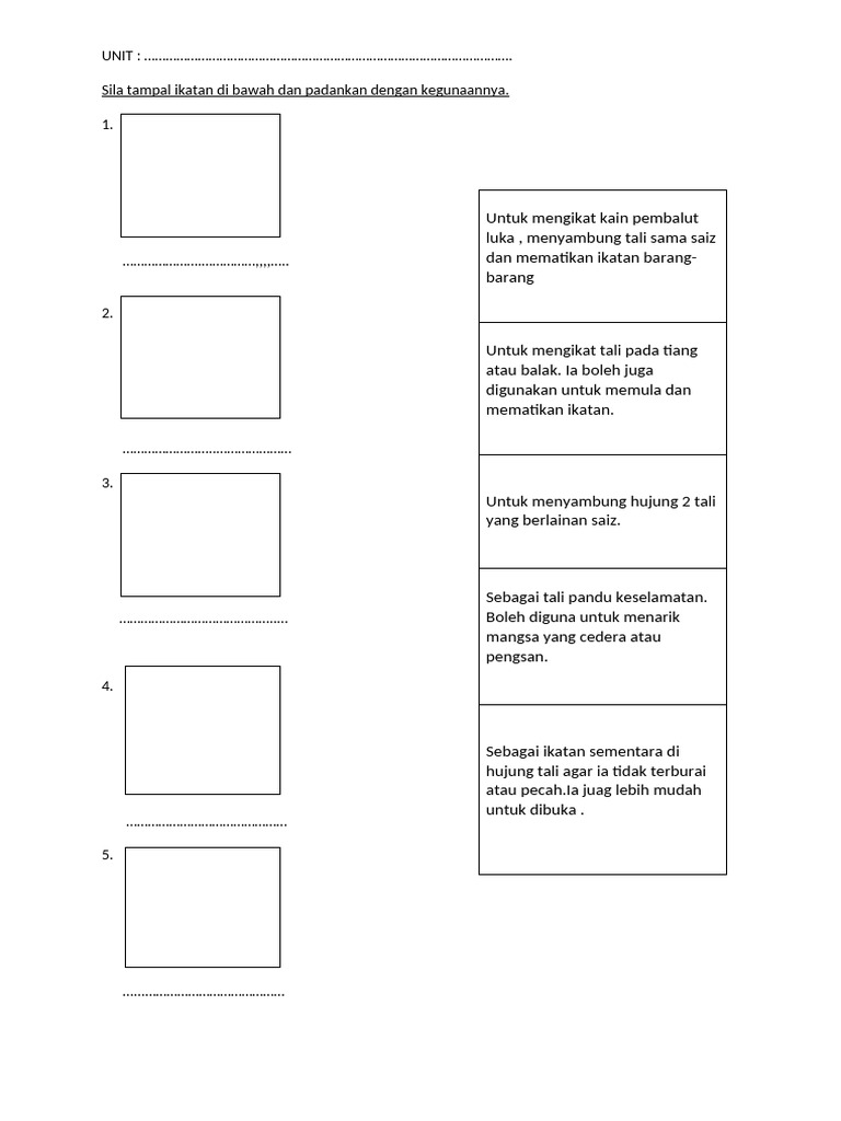 LEMBARAN Kerja Ikatan | PDF