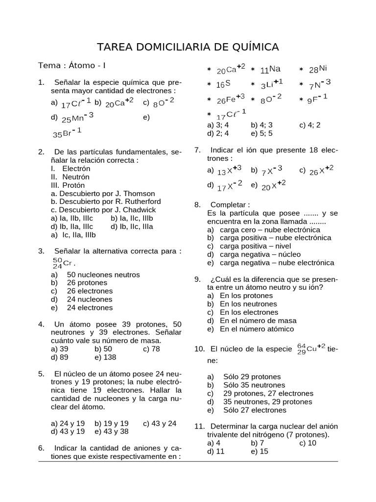 TQ01-A02 | PDF | Protón | Núcleo atómico