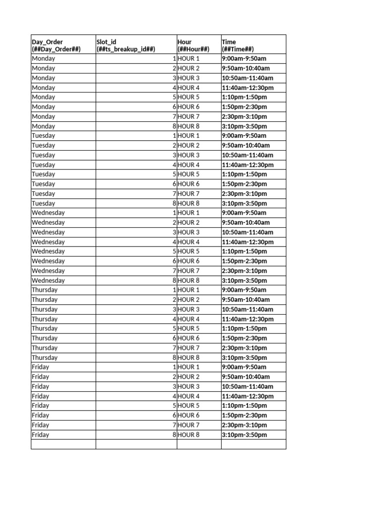 upload_timetable IT | PDF | Cognition | Learning