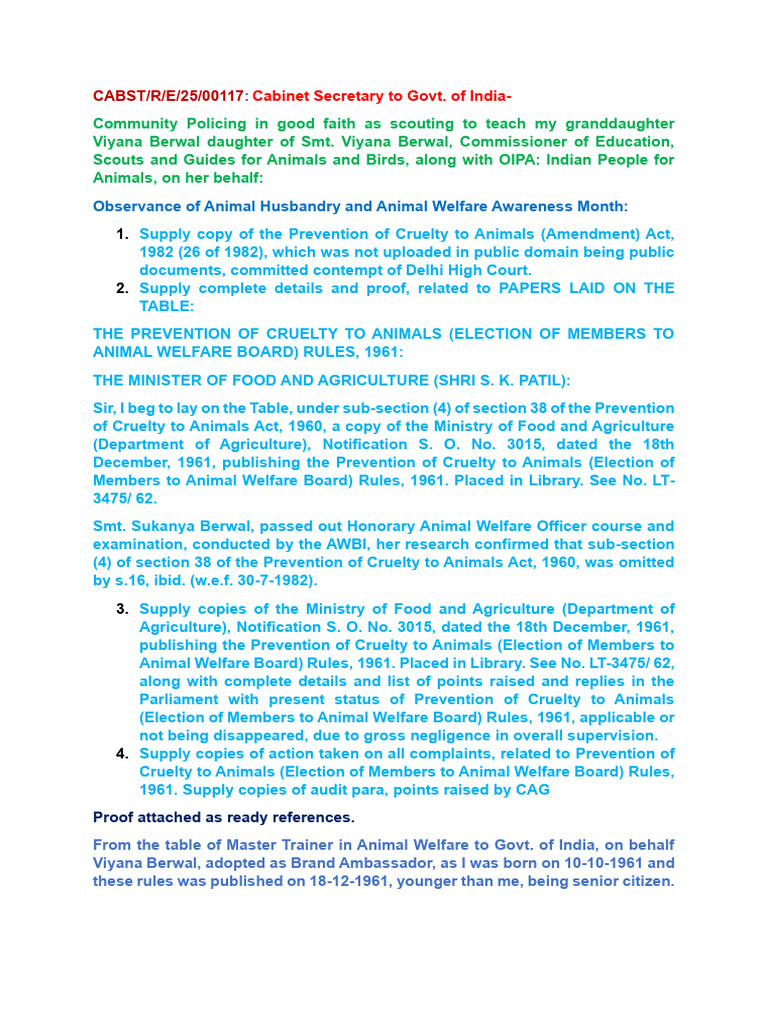 Truth Behind On The Prevention of Cruelty To Animals (Election of ...