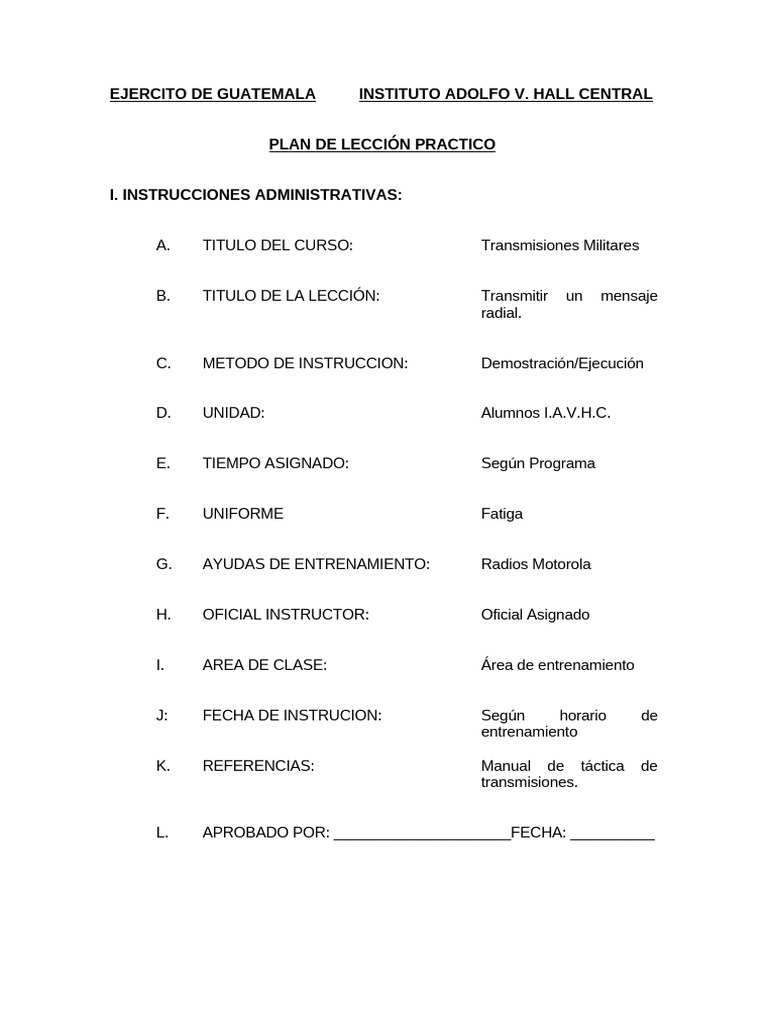 Plan de Leccion Transmitir Un Mensaje | PDF