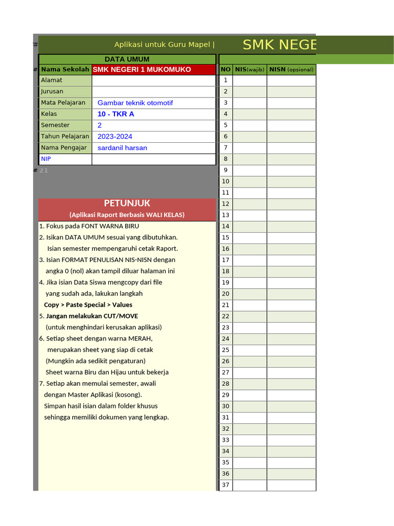 Nilai X TKR A 2024 (Gto) | PDF
