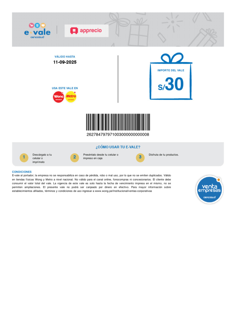 Gift Card Metro Wong 1 | PDF