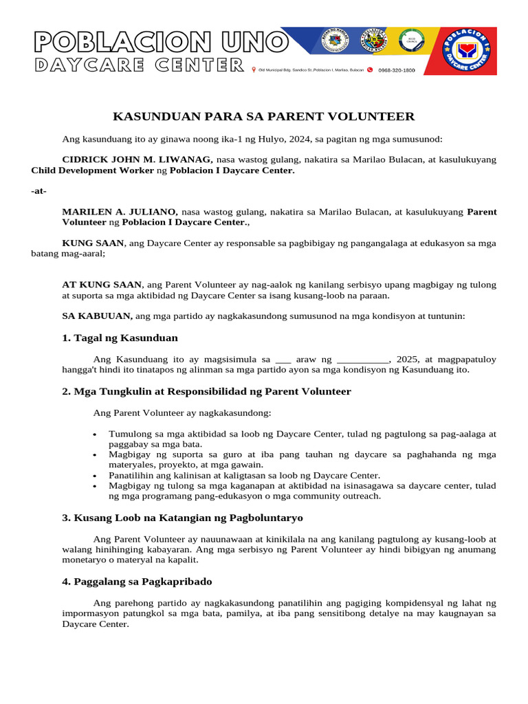 Parent Volunteer | PDF