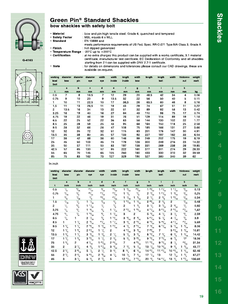 Shackle MANI G4163 | PDF