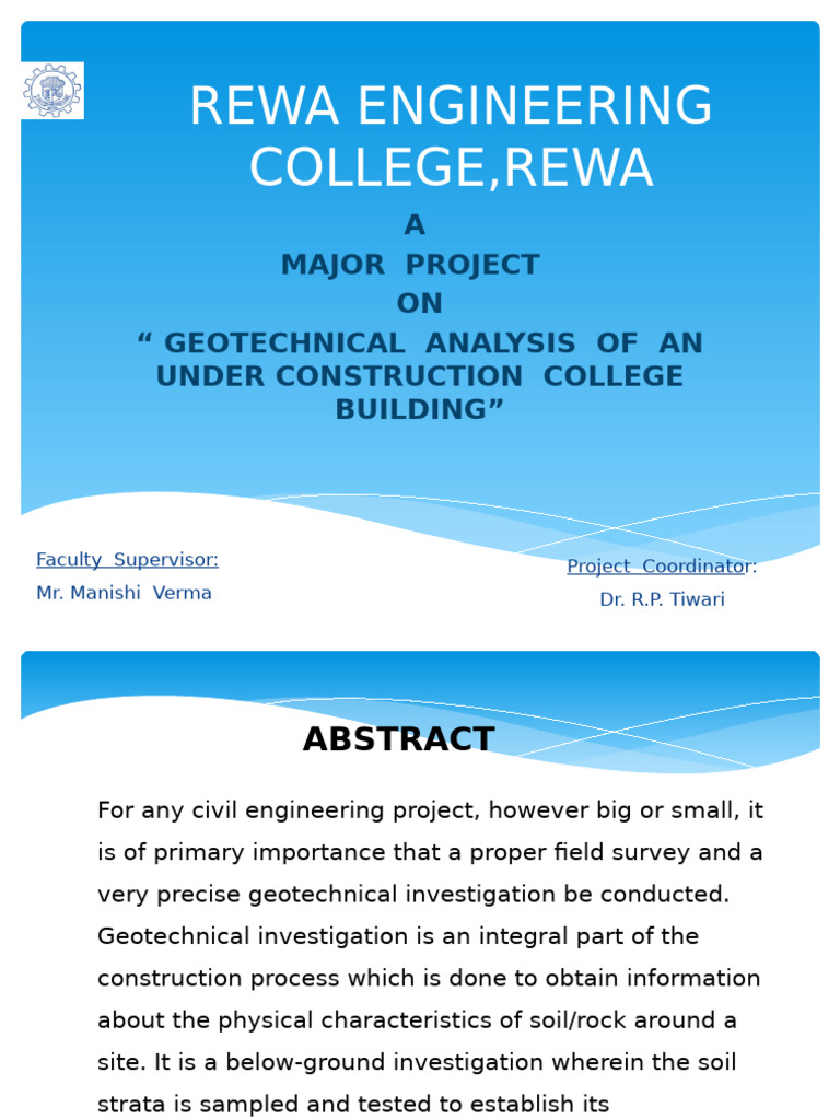 Geotechnical Analysis for College Building | PDF
