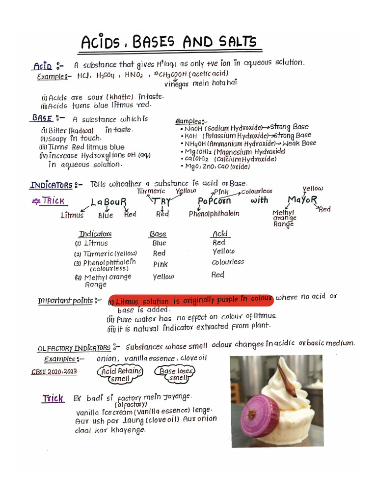 Acids, Bases and Salts | PDF