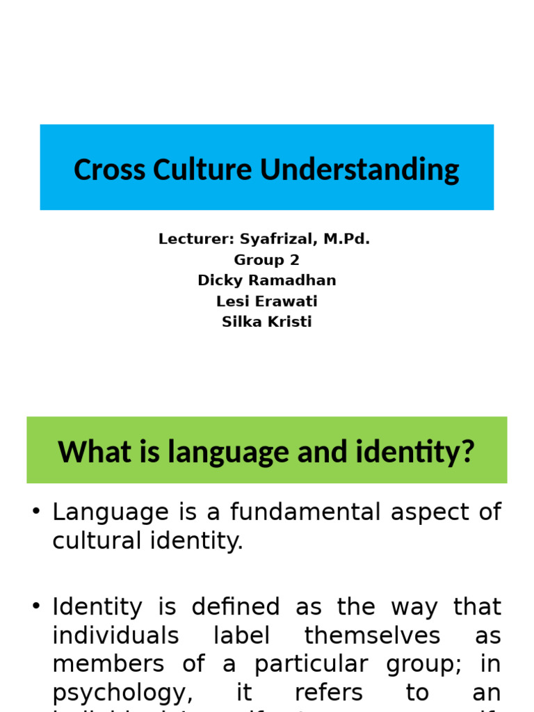 Language's Role in Cultural Identity | PDF