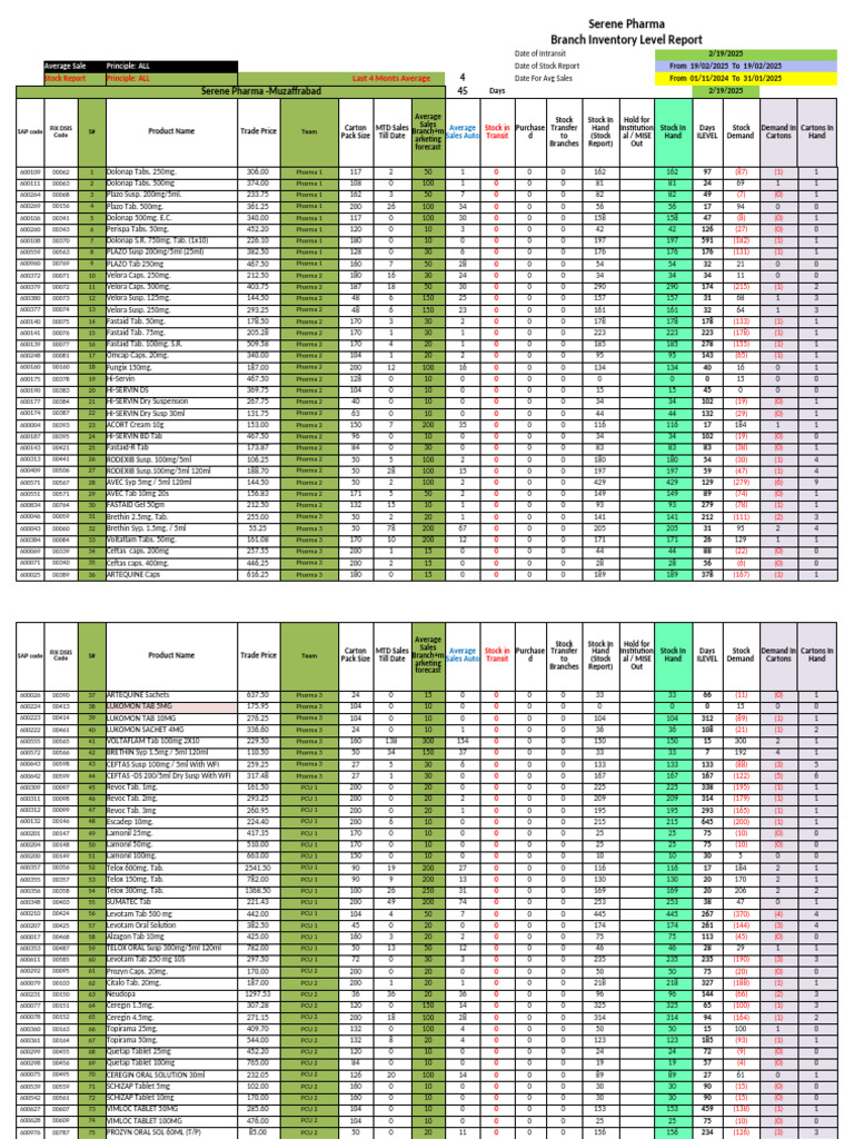 Branch ILevel Update Format New SPL 19-02-2025 | PDF