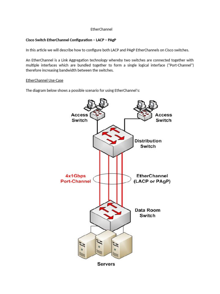 Ether Channel | PDF | Network Switch | Internet Protocols
