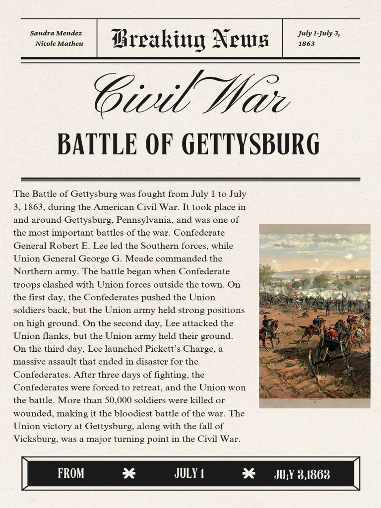 Civil War Newspaper - Sandra and Nicole | PDF | American Civil War ...