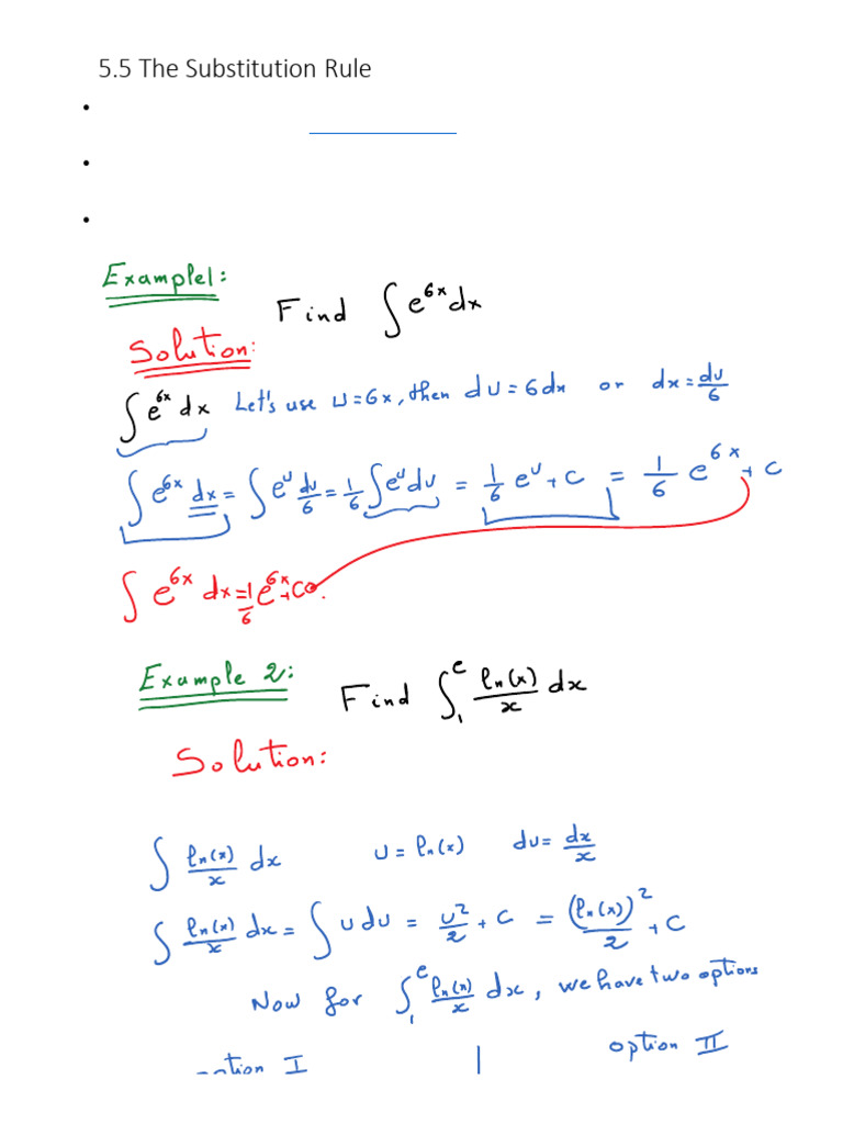 5 5 The Substitution Rule | PDF