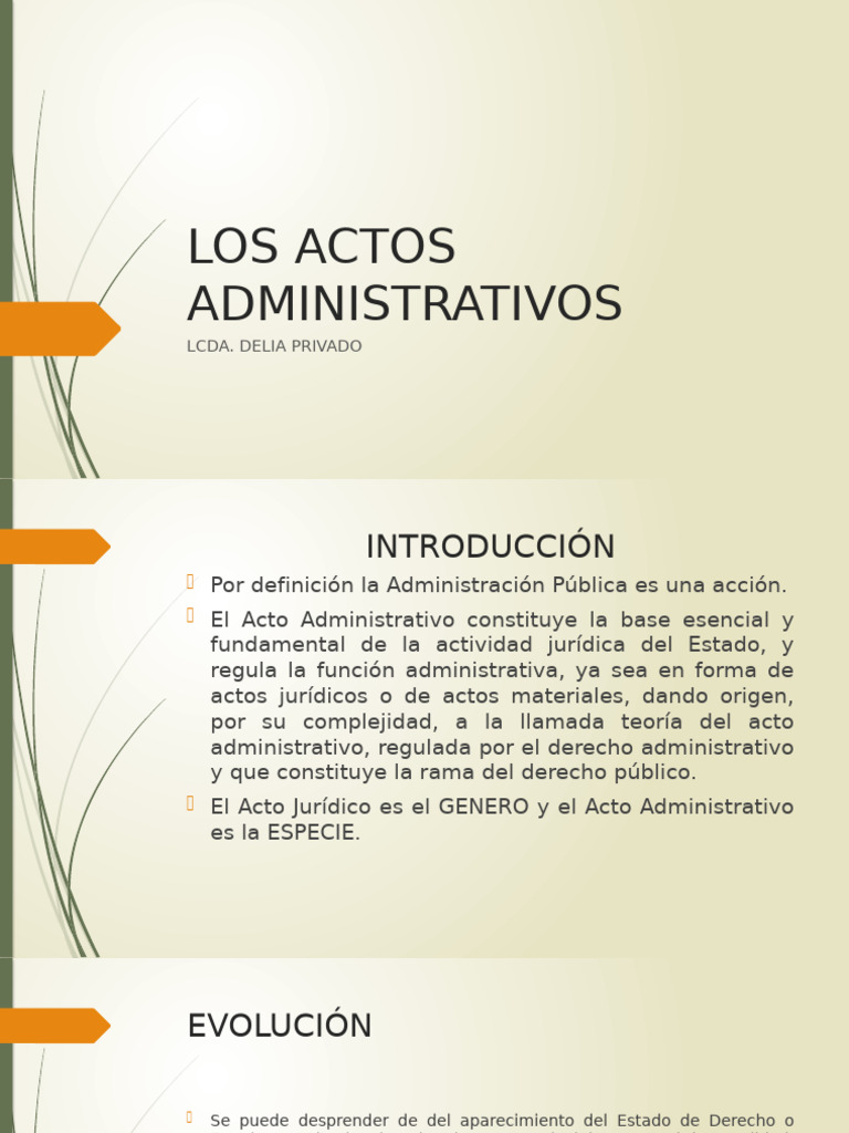 Actos Administrativos: Definición y Clases | PDF | Estado (política ...