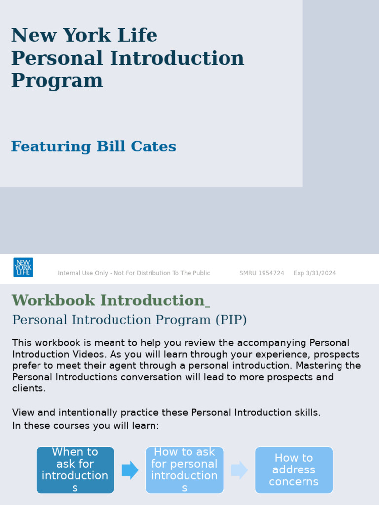 Personal Introduction Program Workbook | PDF | Social Psychology