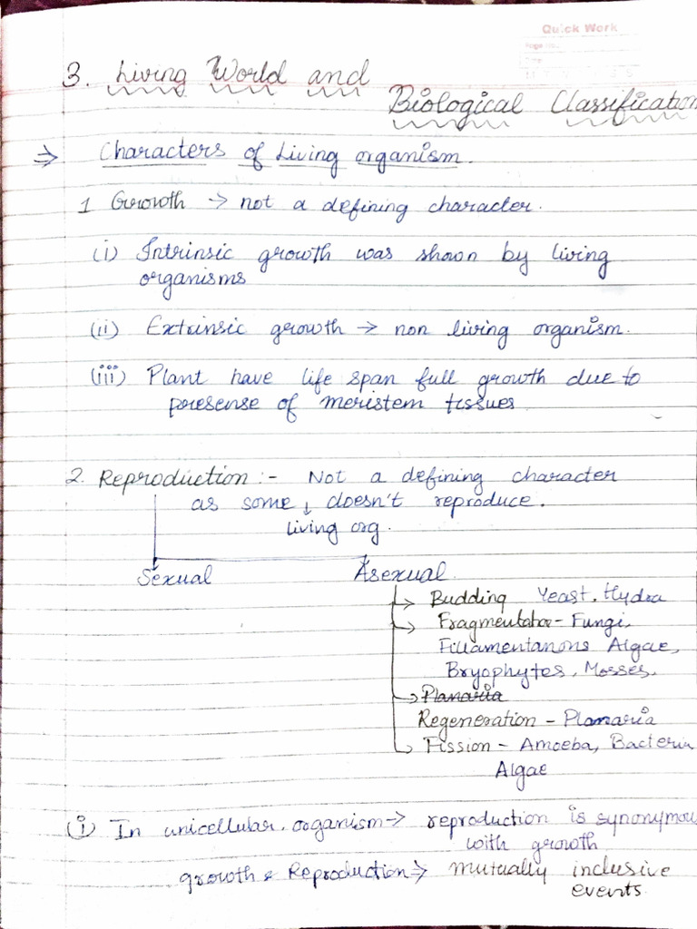 Living World Study Notes | PDF