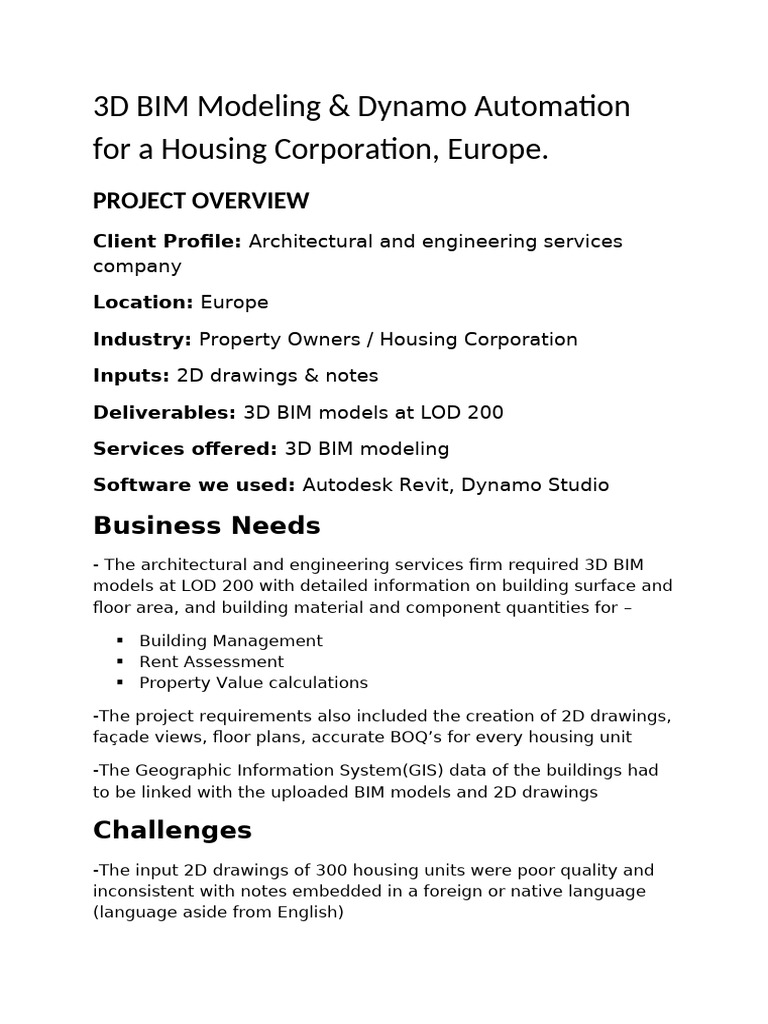 Case Study New - 3D BIM Modeling With Dynamo Automation 21.3.2021 | PDF | Building Information ...