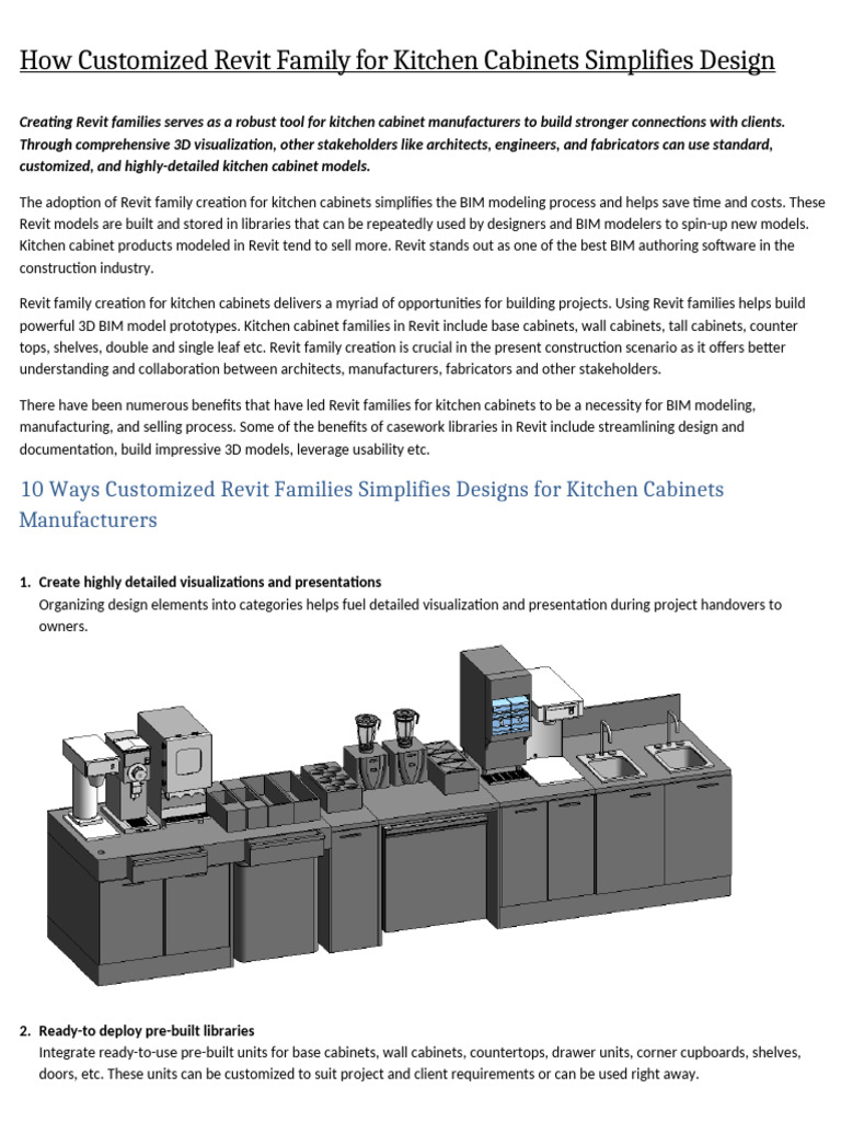 Customized Revit Families for Kitchen Cabinets | PDF | Autodesk Revit ...